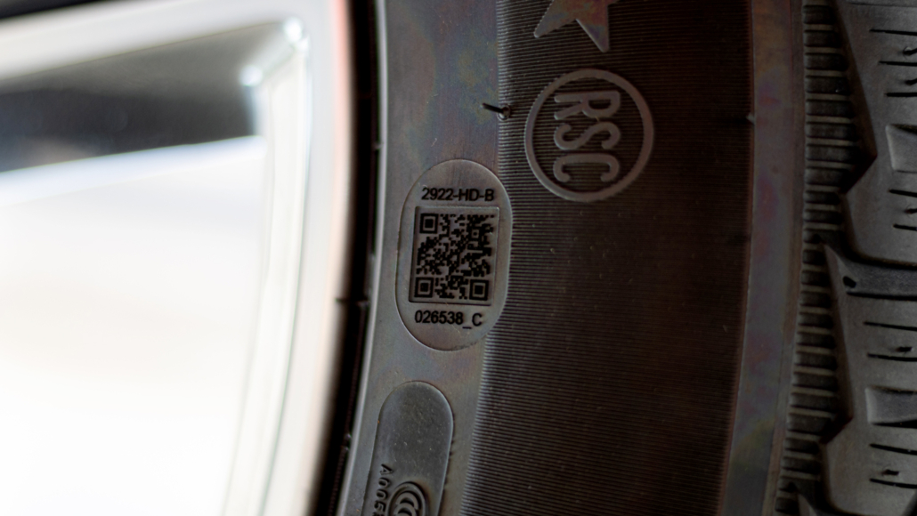 New: QR code scanning on tires