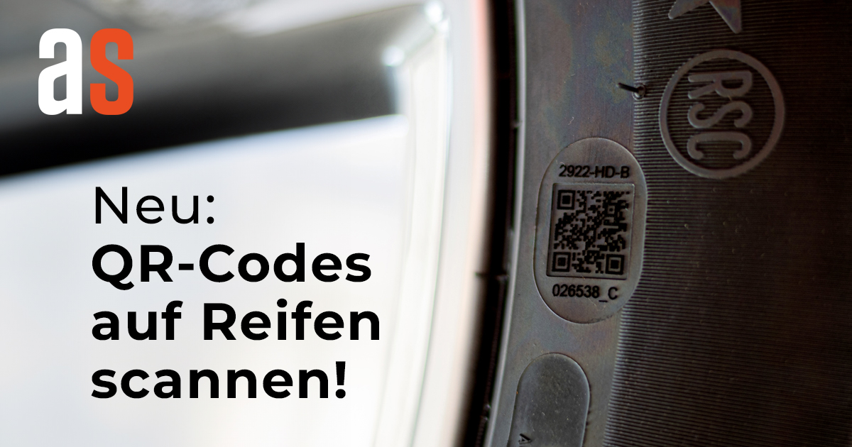 Neu: QR-Codes auf Reifen scannen